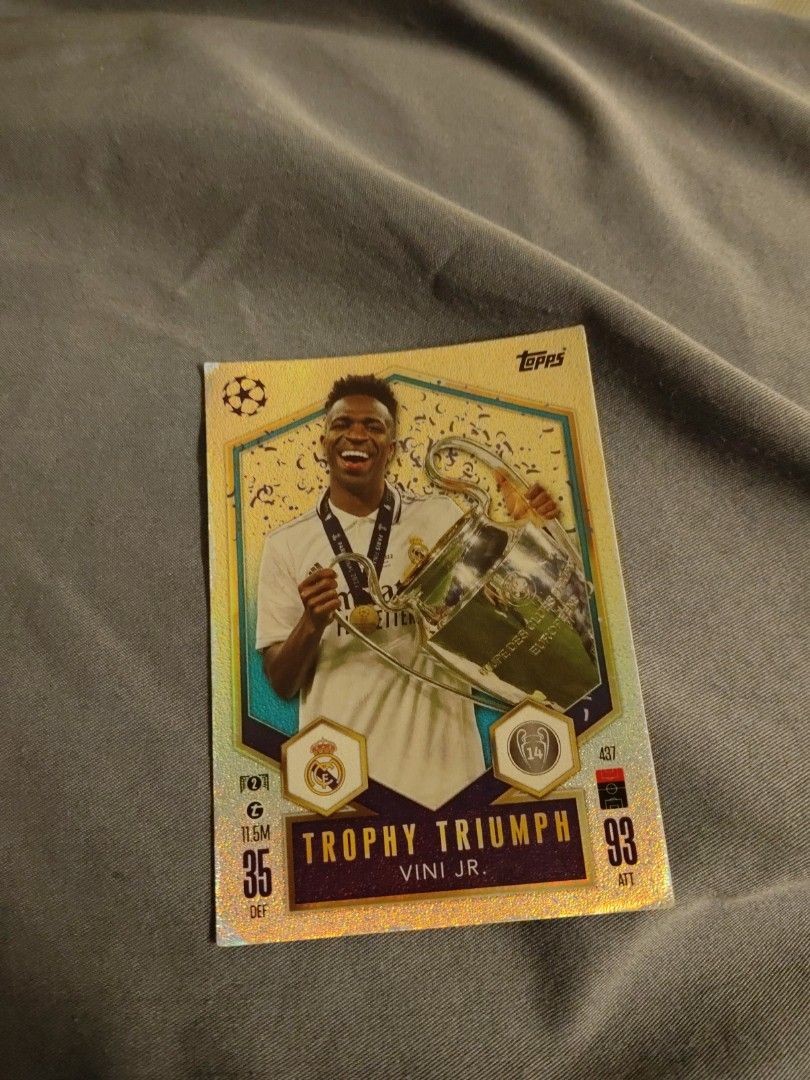 Topps Match Attax Trophy Triumph Vini Jr. Card, Hobbies & Toys, Toys ...