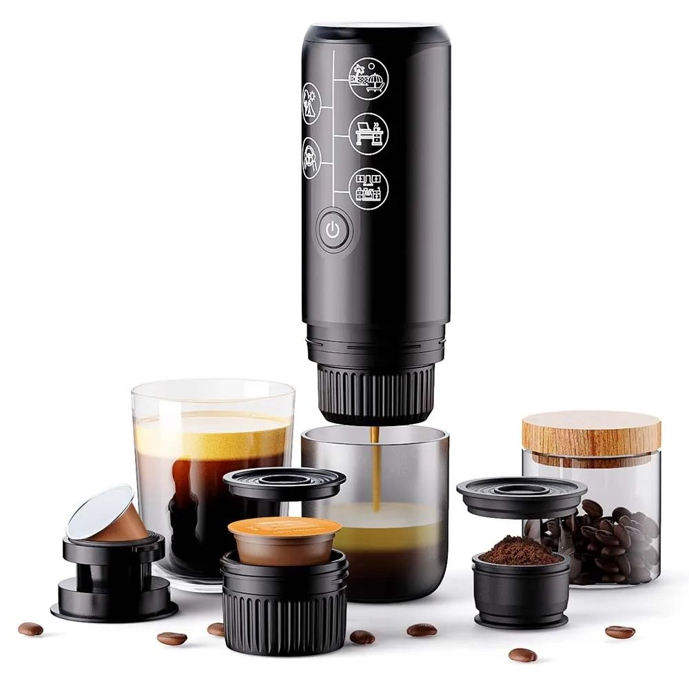 Travel Portable Espresso Coffee Machine for Car & Home Camping Coffee ...