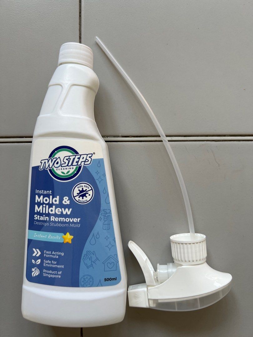 Two Steps Instant Mold & Mildew Stain Remover 500ml, Furniture & Home ...