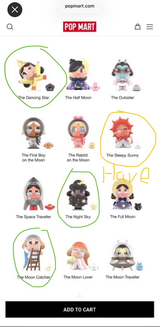 WTT Pop Mart Moon Shadow Series Blind Box Figures - Choose Your Figure ...