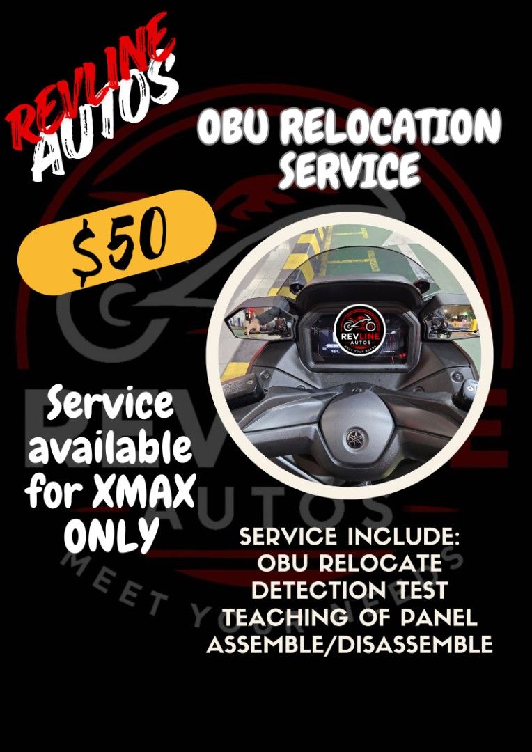Xmax V3 /2/1 OBU Conceal - Relocate, Motorcycles, Motorcycle ...