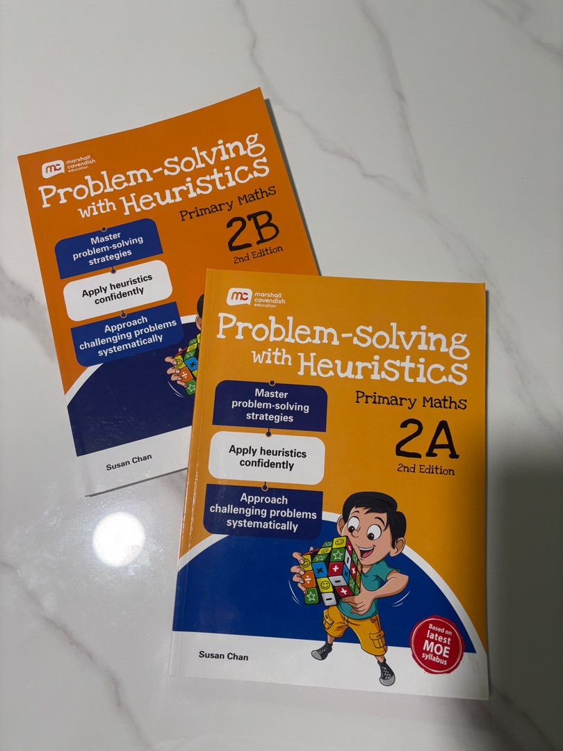 $6 for 2 Problem-Solving with Heuristics Primary Maths 2A & 2B textbook ...