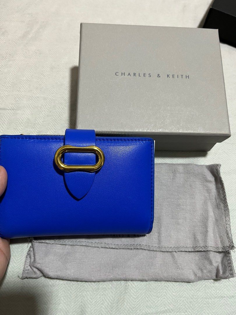 Charles & Keith Blue Wallet - Brand New, Women's Fashion, Bags ...