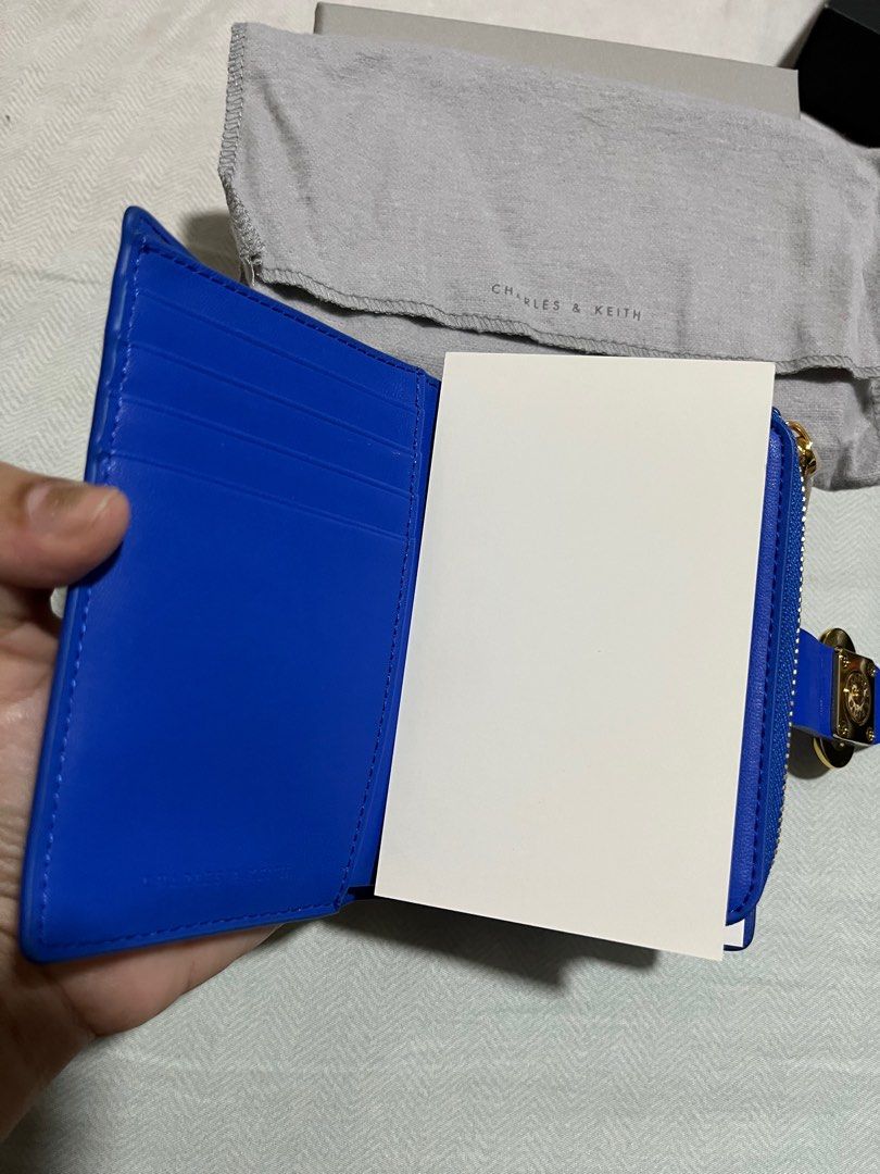 Charles & Keith Blue Wallet - Brand New, Women's Fashion, Bags ...