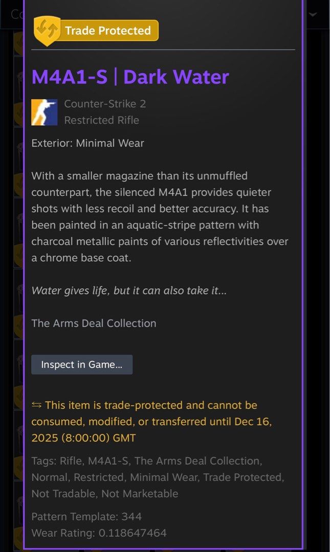 Cs2 M4A1-S | Dark Water - Counter-Strike 2, Hobbies & Toys, Toys ...