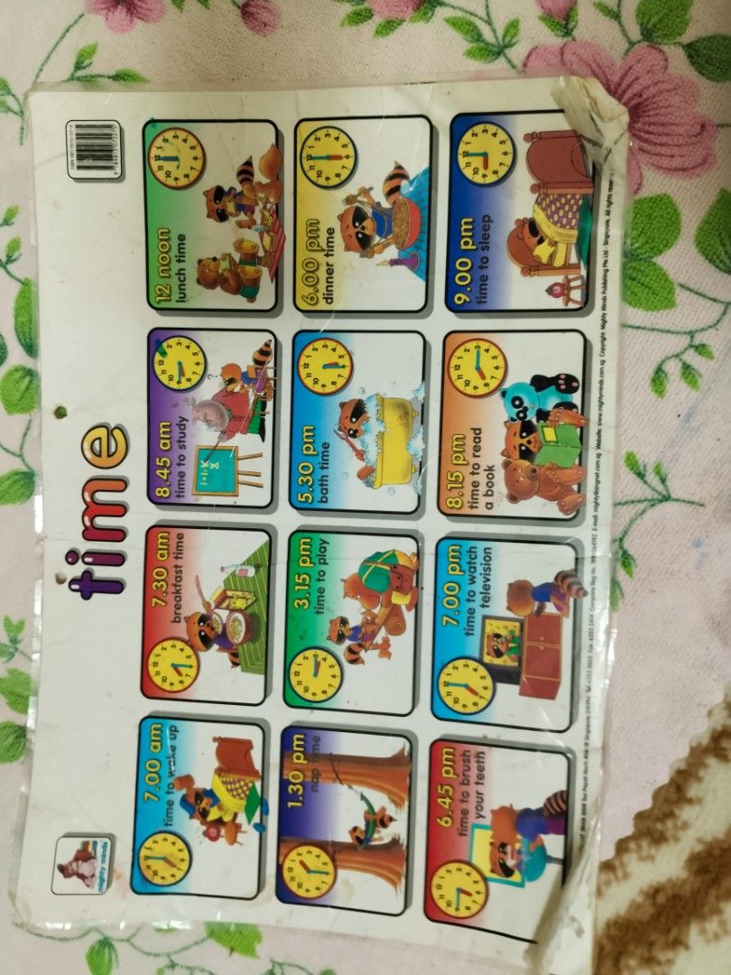 Educational Time Chart - Learn Daily Routines, Babies & Kids, Infant ...