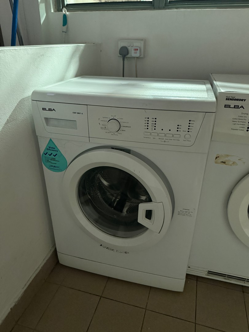 Elba Washing Machine and Dryer Set, TV & Home Appliances, Washing ...