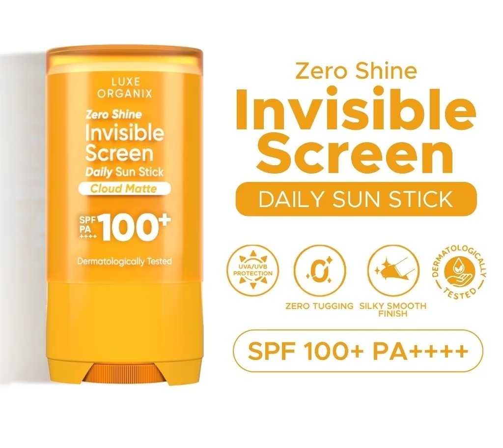 LUXE ORGANIX Zero Shine Invisible Screen Daily Sun Stick SPF 100 17g ...