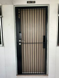 Main Door + Metal Gate + Digital Lock, Furniture & Home Living ...