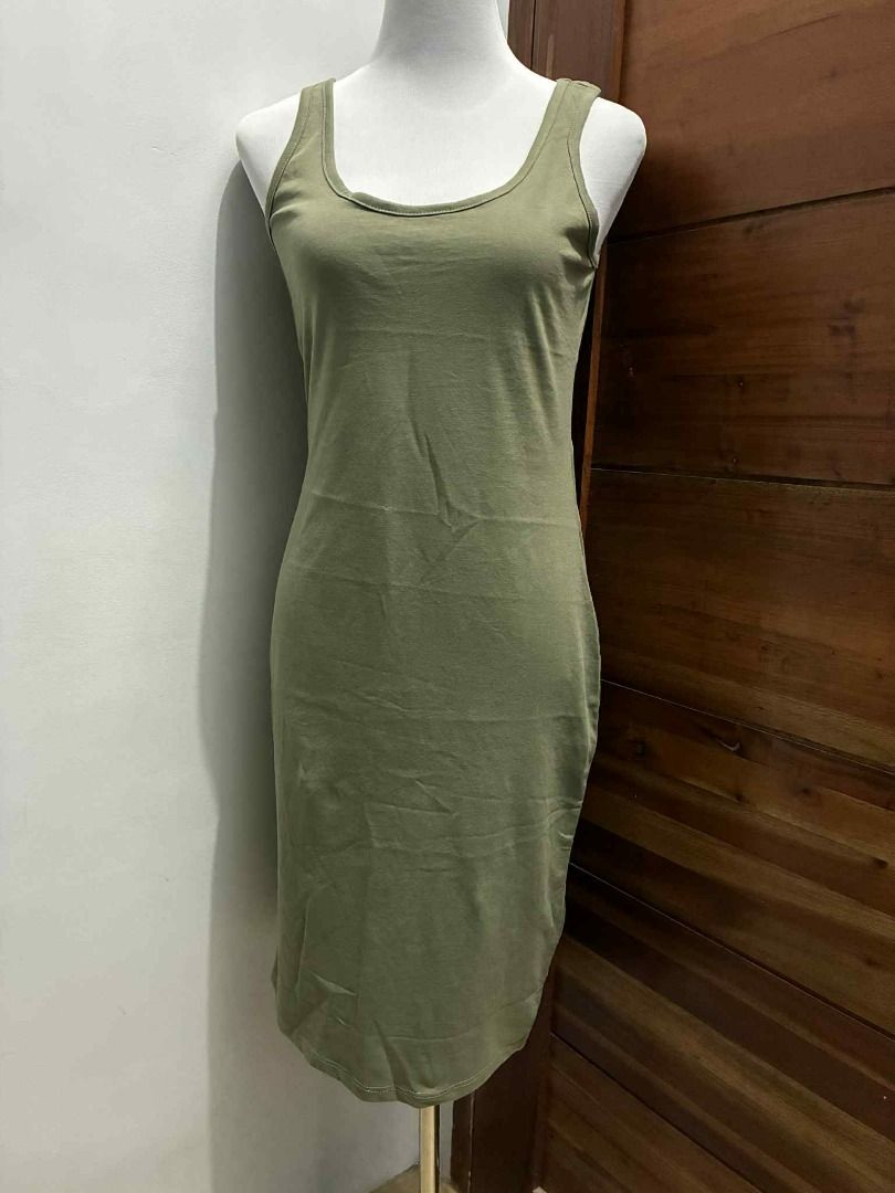 Olive bodycon dress, Women's Fashion, Dresses & Sets, Dresses on Carousell