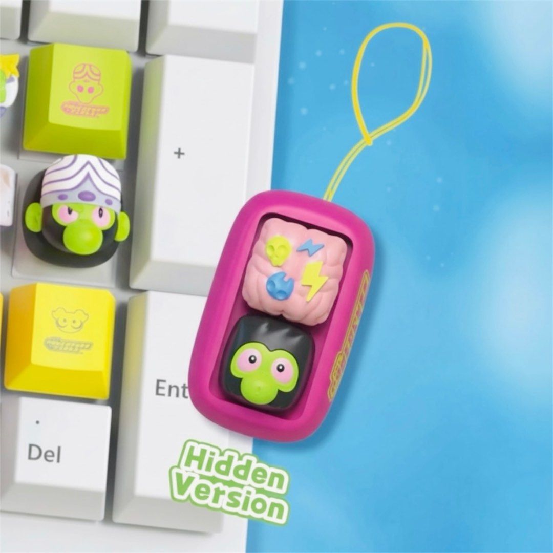 Powerpuff Girls 飛天小女警 盲盒 Keycaps 鍵帽 按鈕 Mojo Jojo 魔人啾啾 腦袋 紓壓 fidget ...