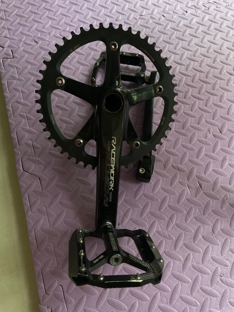 raceworks crankset hollowtech crankset fixed gear crankset, Sports ...