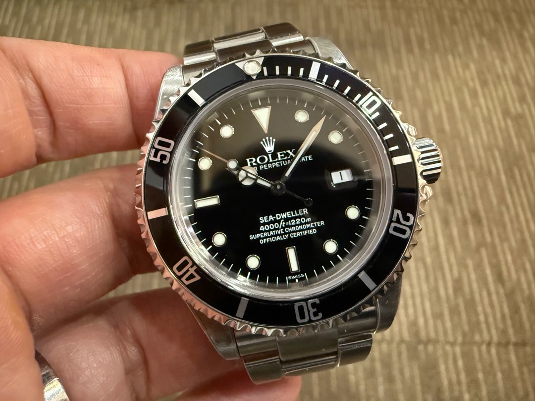 Rare Dec 99 Swiss Only Flat 4 Rolex Oyster Perpetual Date Sea Dweller ...