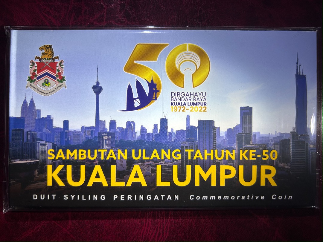 rm1 dirgahayu bandar raya kuala lumpur 2022 kad syiling peringatan emas ...