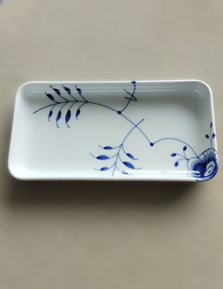 Royal Copenhagen Fluted Mega rettangular dish - Blue - 24 cm - 9.45 in ...