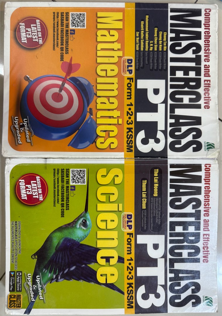 Sasbadi Masterclass PT3 Form 1-2-3 KSSM Mathematics & Science, Hobbies ...
