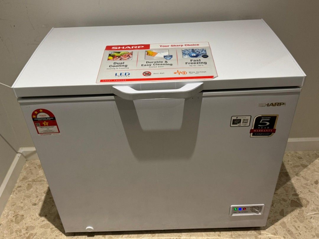 Sharp Chest Freezer SJC218, TV & Home Appliances, Kitchen Appliances ...