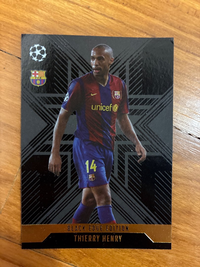 Thierry Henry Black Edge Edition UCL Trading Card, Hobbies & Toys, Toys ...