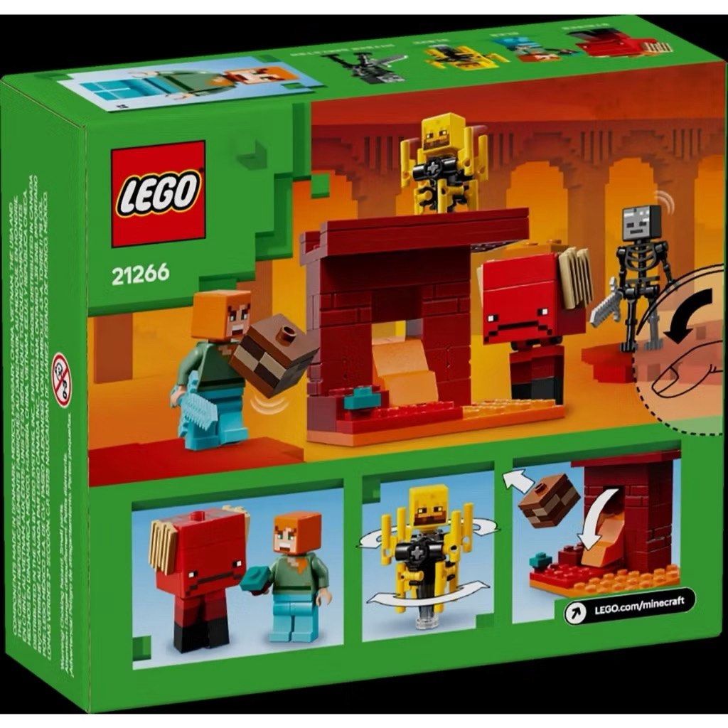 641) Original LEGO Minecraft 21266 The Nether Lava Battle Set 🧱 99 Pcs ...