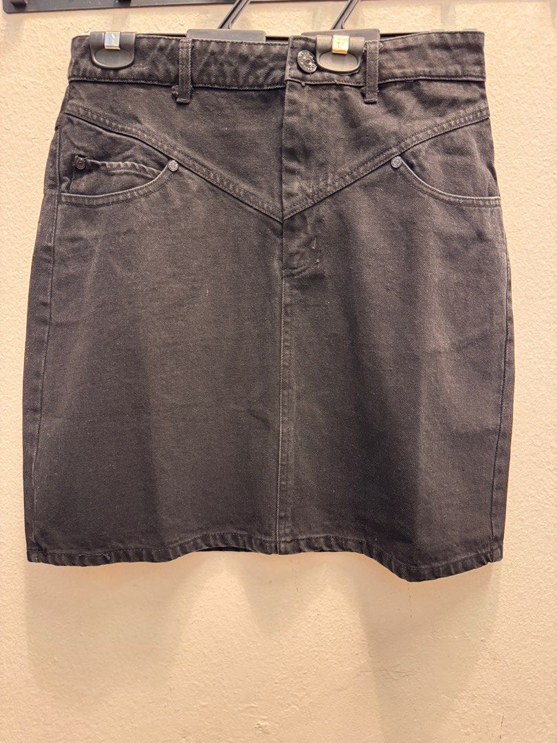 🖤 Sandro Paris Black Denim Skirt｜High Waist｜Slim Fit 👗 , Women's ...