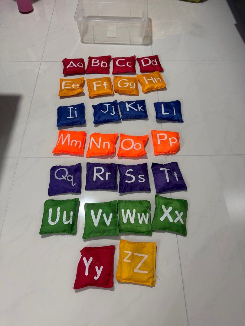 A to Z Learning Alphabet Bean bags, Hobbies & Toys, Toys & Games on ...