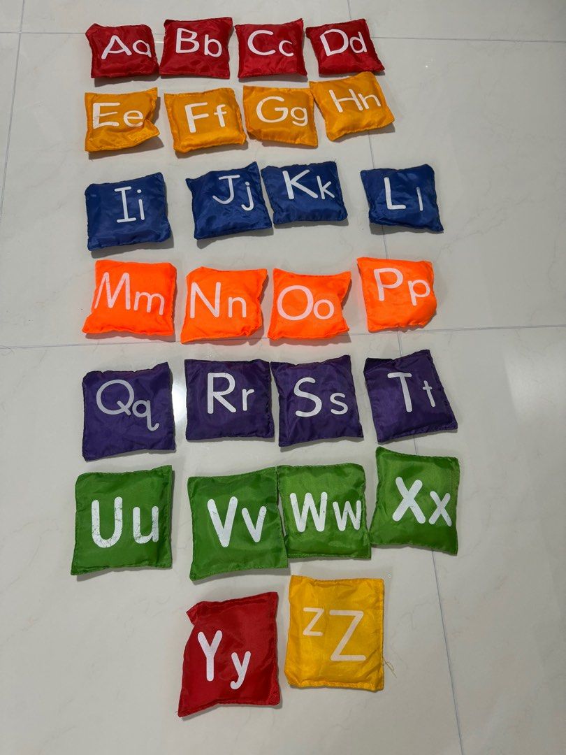 A to Z Learning Alphabet Bean bags, Hobbies & Toys, Toys & Games on ...