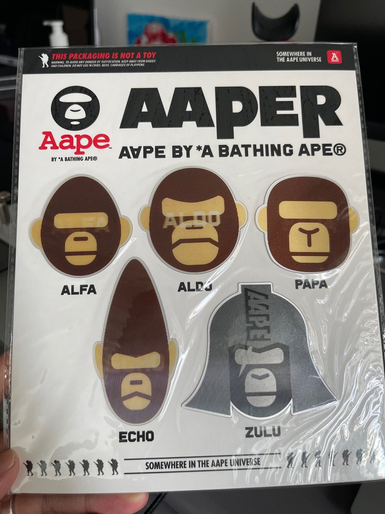 AAPE STICKER AAPER A BATHING APE ALFA ALDO PAPA ECHO ZULU LAPTOP TABLE ...