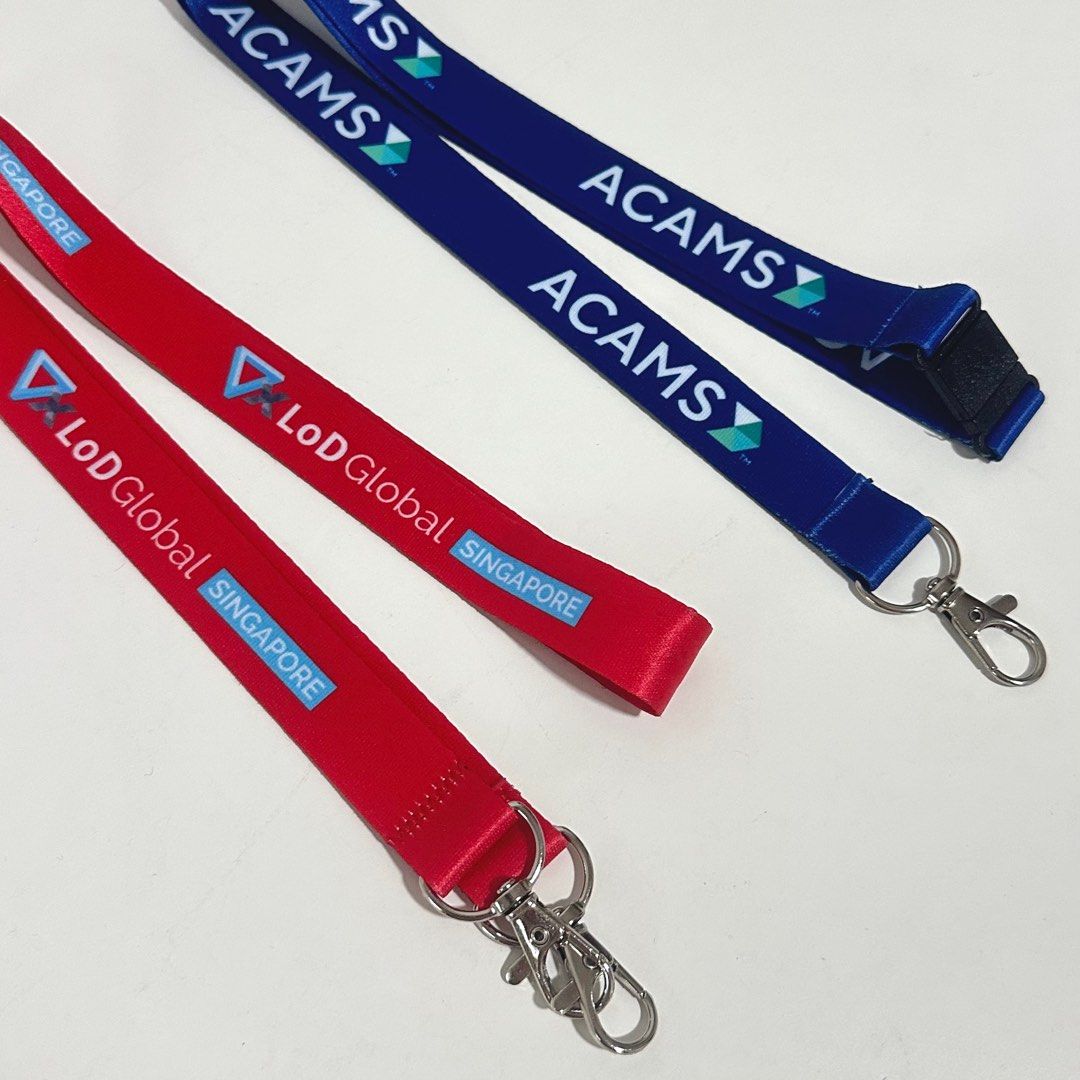 ACAMS and LoD Global Singapore Red and Blue Lanyards Metal Clasp Soft ...
