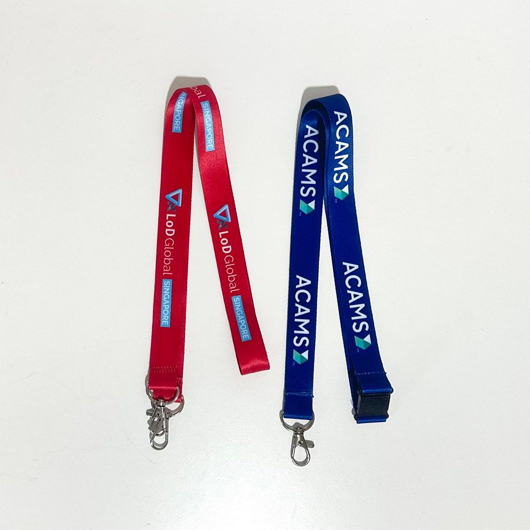 ACAMS and LoD Global Singapore Red and Blue Lanyards Metal Clasp Soft ...