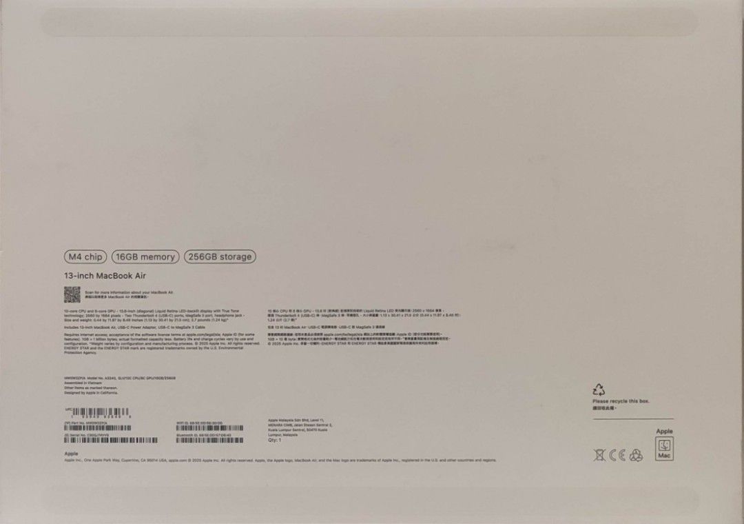 Apple MacBook Air 13-inch M4 Chip, Computers & Tech, Laptops ...