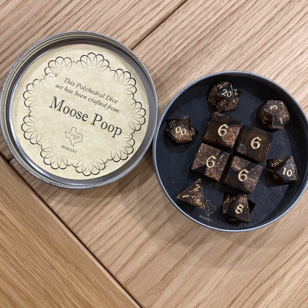 Artisan Dice Moose Poop Polyhedral Dice Set, Hobbies & Toys, Toys ...
