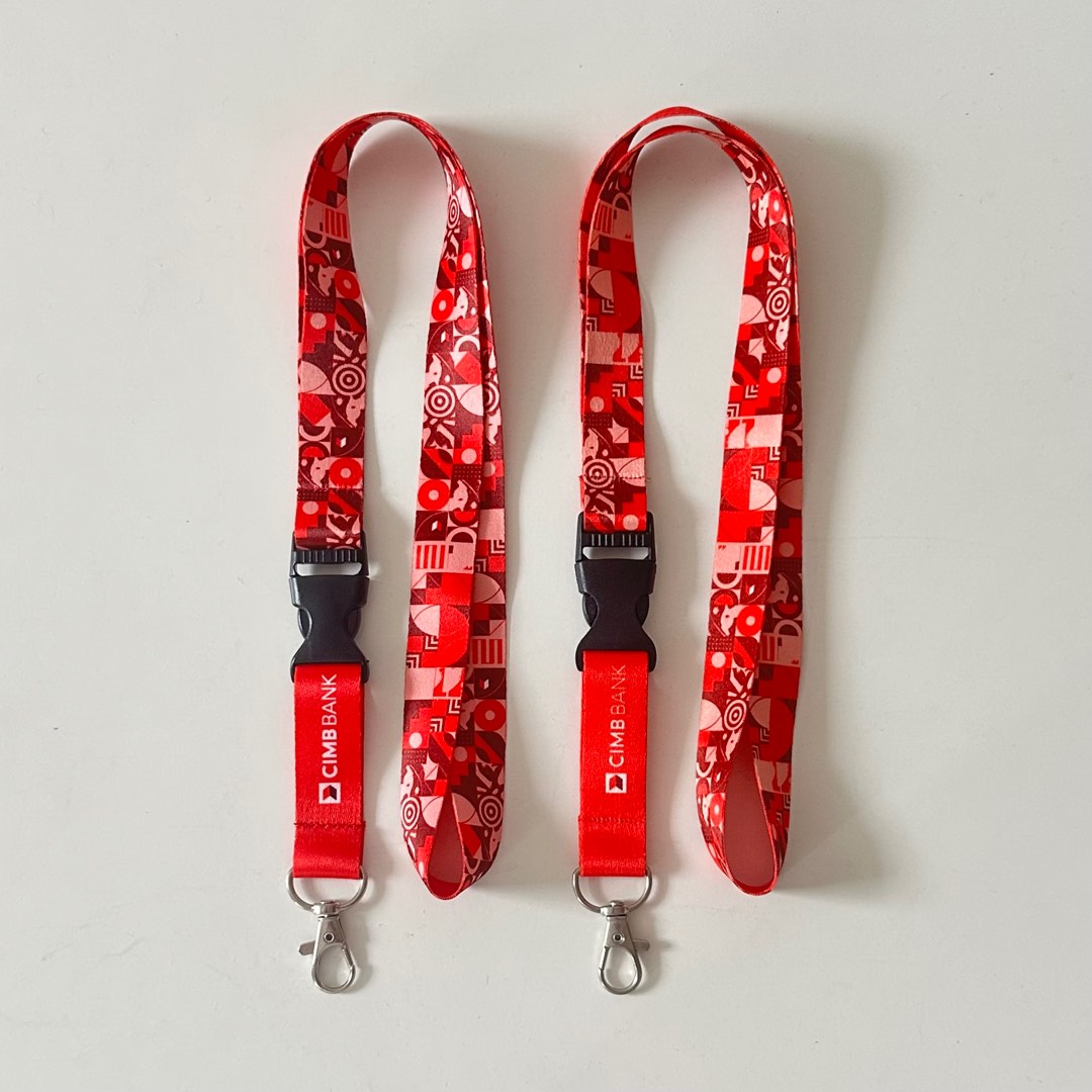 CIMB Bank Red Design Lanyard Memorabilia Company Work Merchandise ...