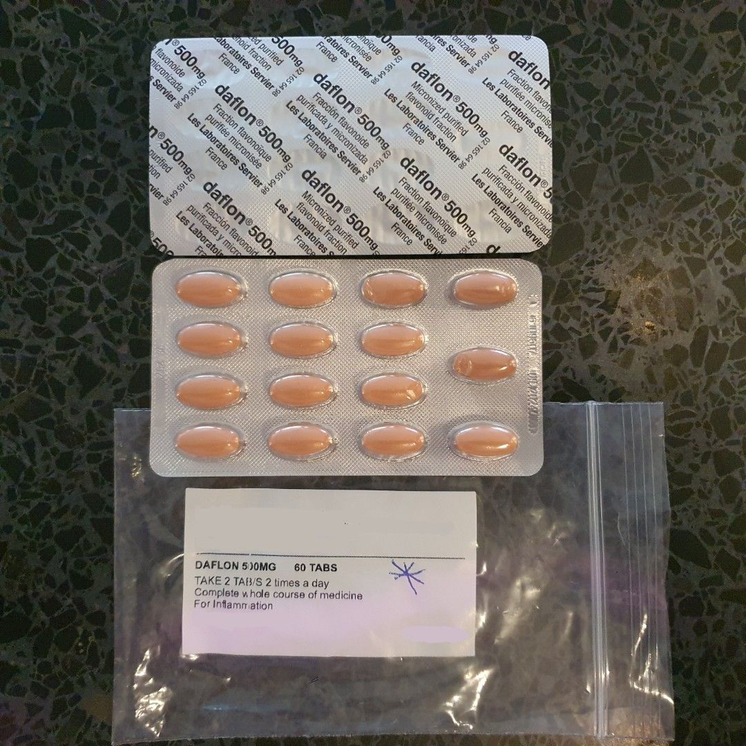 Daflon 500mg - 30 Tablets, Health & Nutrition, Health Supplements ...