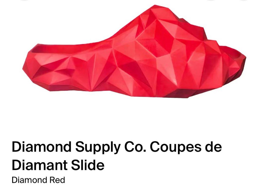 Diamond Supply Co. Coupes de Diamant Slides - Diamond Red, Men's ...
