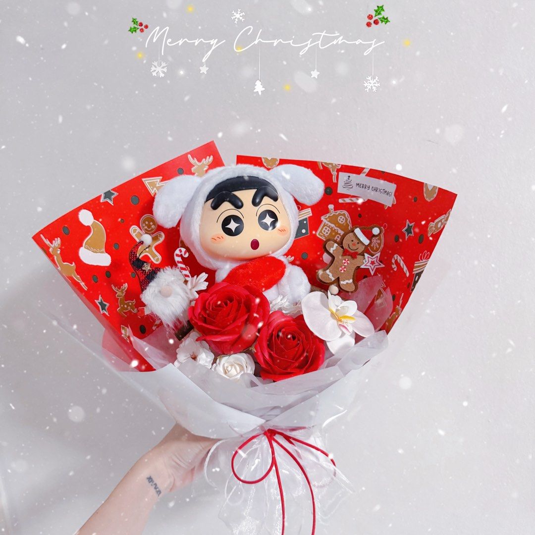 🚚 Free Delivery!🎄SHIN CHAN ~ Soap Flower Bouquet / Gifting For Her 🎁 ...
