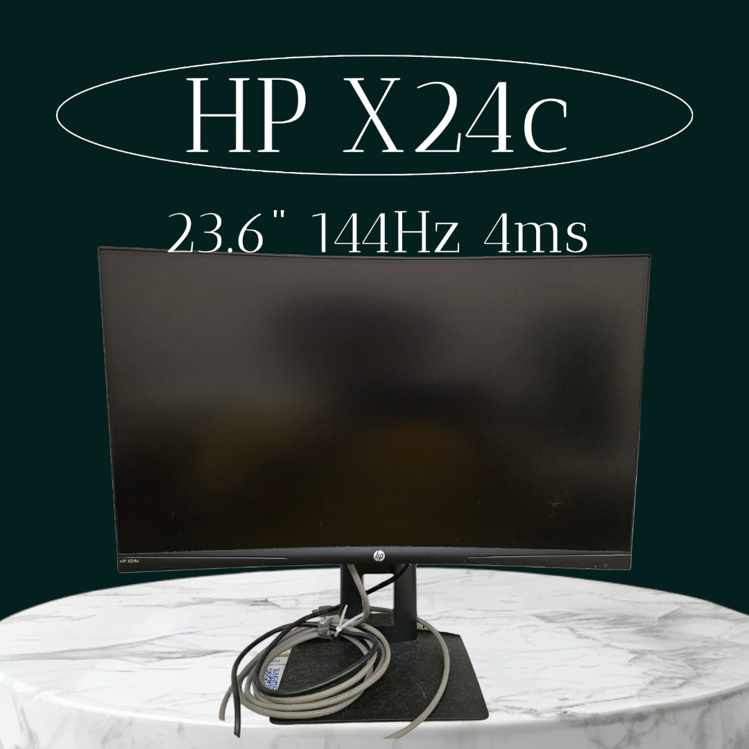 HP X24c 24 inch curved 144Hz Gaming Monitor, Computers & Tech, Parts ...
