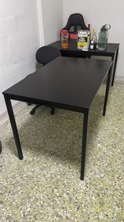 IKEA Black Study Table, Furniture & Home Living, Furniture, Tables ...