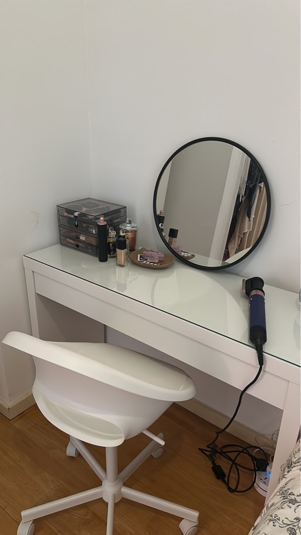 IKEA MALM Vanity Table, Furniture & Home Living, Furniture, Tables ...
