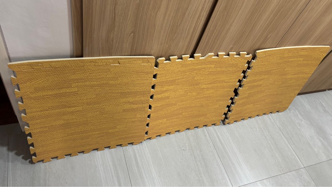 Interlocking Foam Play Mat - Wood Design, Babies & Kids, Infant ...