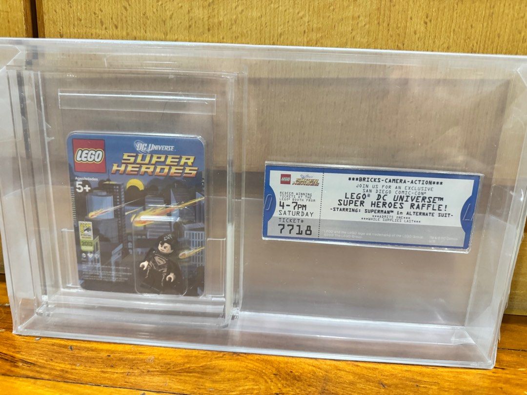 LEGO DC Super Heroes Black Superman with Raffle Ticket & Minifigure ...