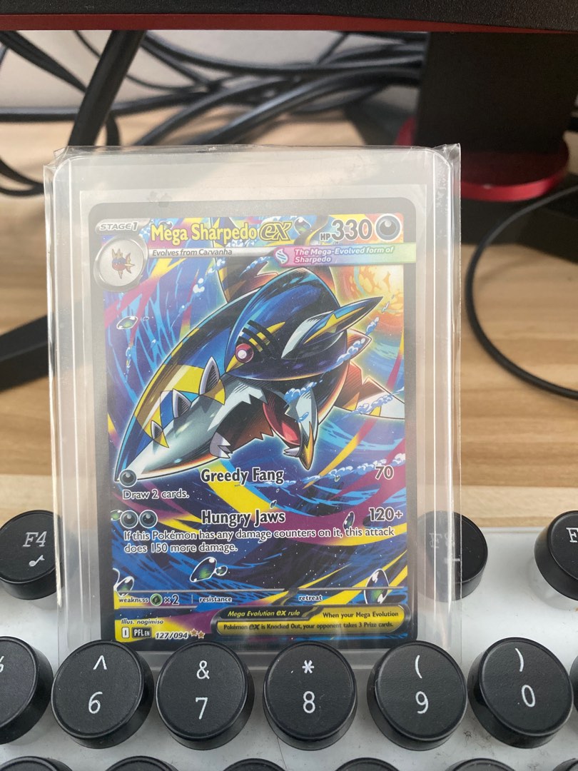 Mega Sharpedo EX Pokemon Card, Hobbies & Toys, Toys & Games on Carousell