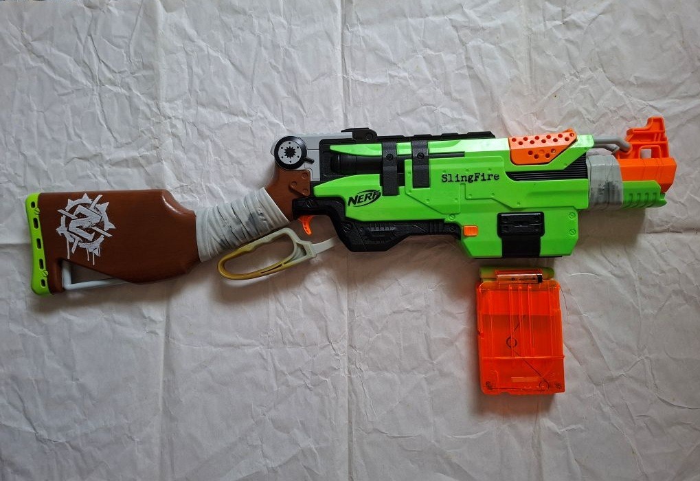 Nerf Zombie Strike Slingfire Blaster on Carousell