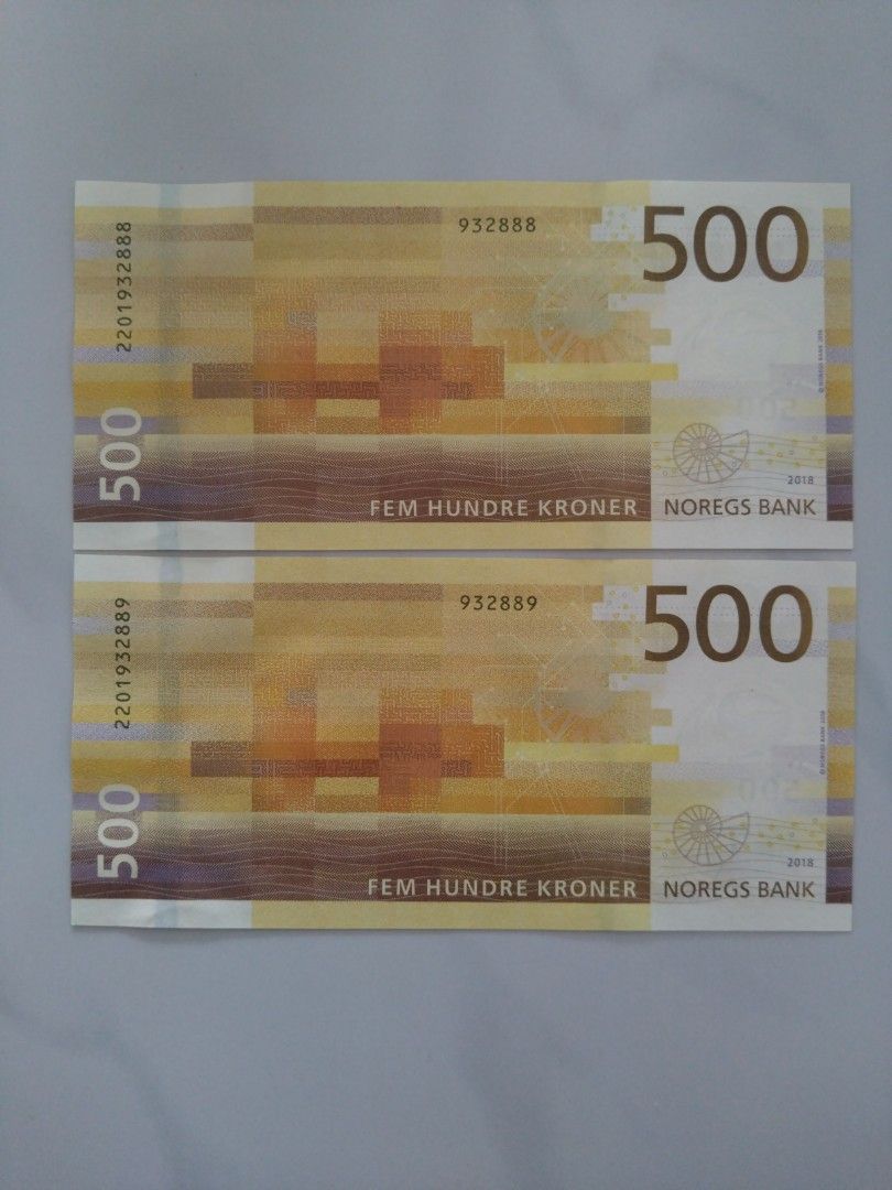 Norwegian Krone 500 Banknote, Hobbies & Toys, Collectibles ...