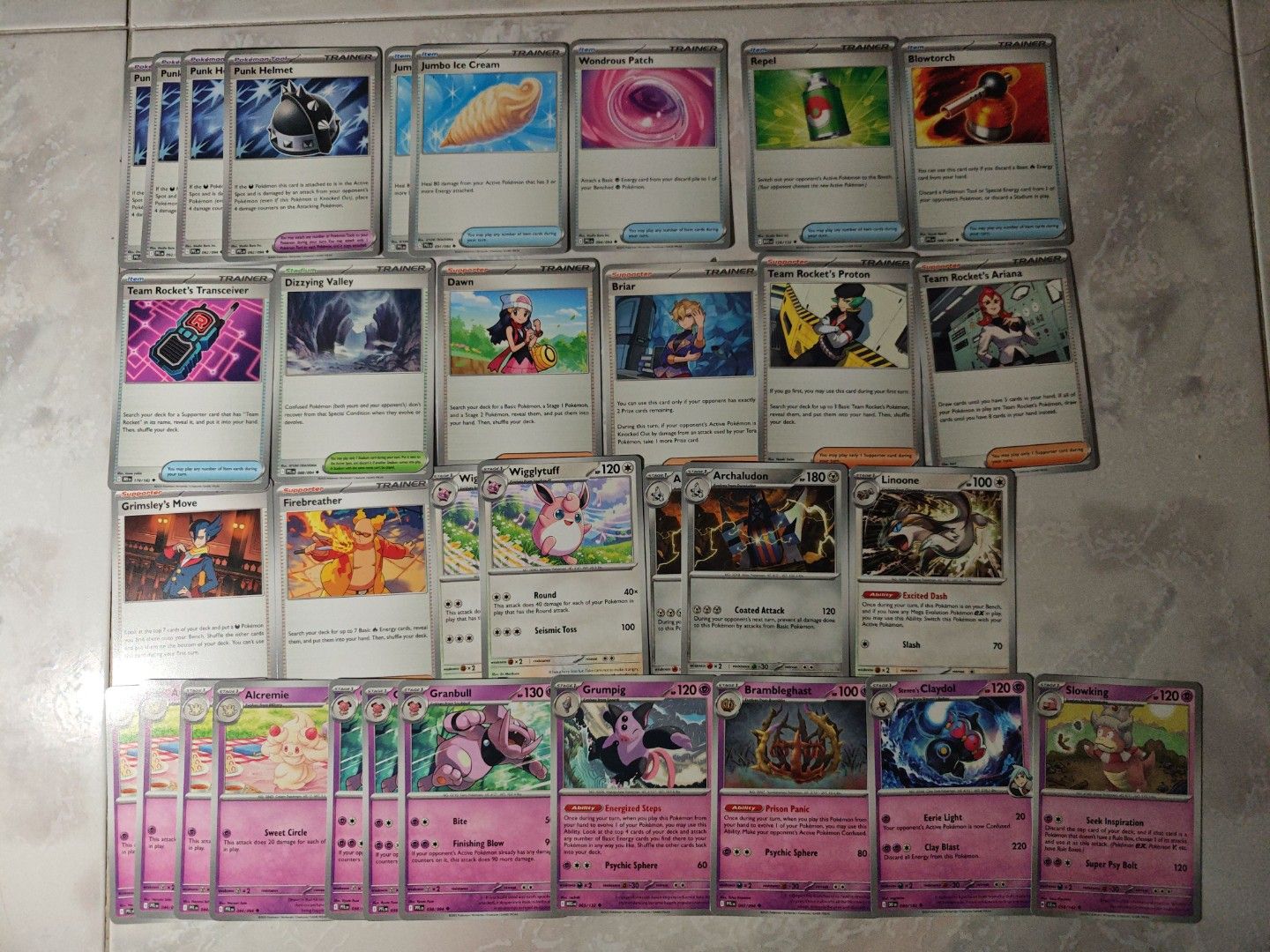 Pokemon Foil Bulk and Sleeves Phantasmal Flames Stellar Crown Ogerpon ...