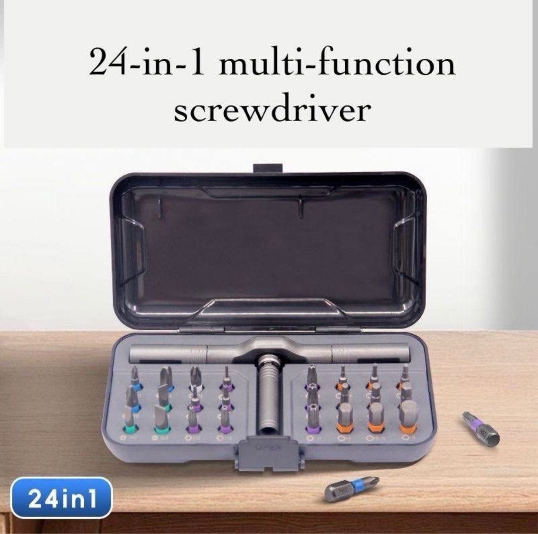 Precision Ratchet Screwdriver Set, 24 in 1 S2 Magnetic Screwdriver Bit ...