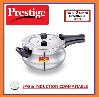 Prestige Deluxe Stainless Steel Pressure Cooker 4.8Liter, TV & Home ...
