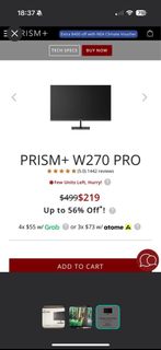 2 x PRISM+ C270 + Arc Stealth Dual VESA Monitor Arm, Computers & Tech ...