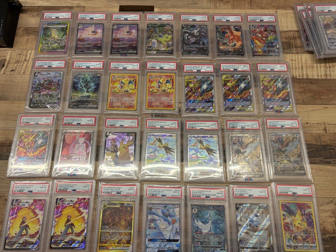 Psa 10 Charizard sir rayquaza vmax glass birds gx Zapdos greninja ...