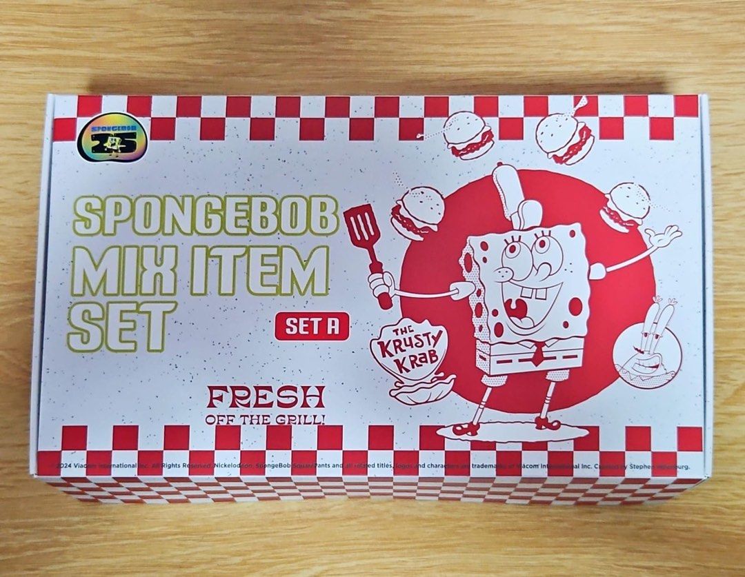 Spongebob Mix Item Set A - Brand New ( Folder , Pouch , Keychain ...