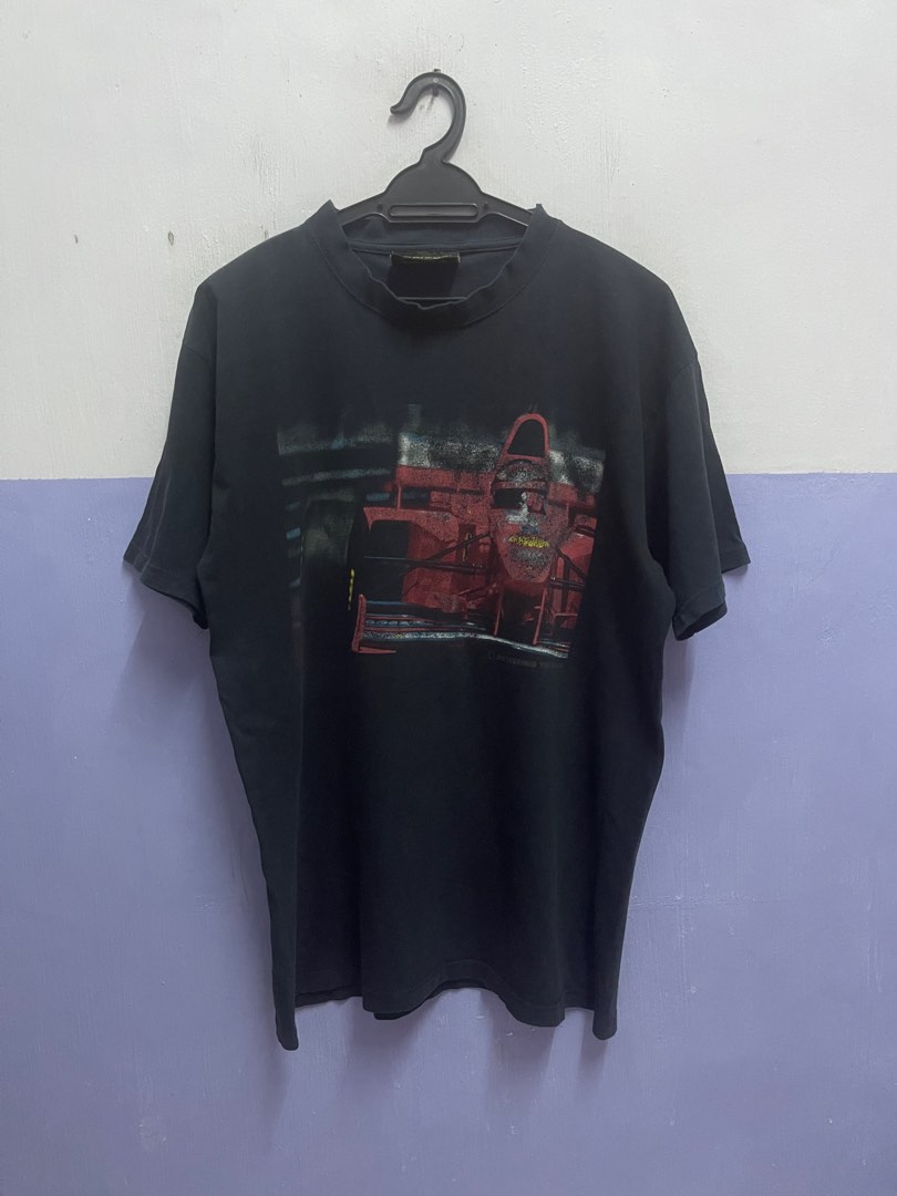 Vintage Ferrari x Shell Formula 1 Racing Team Tshirt, Men's Fashion ...